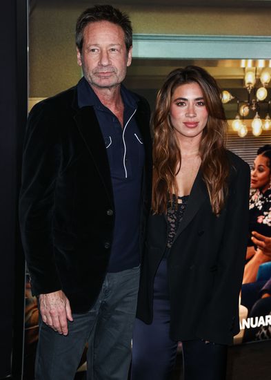 David Duchovny Girlfriend Monique Pendleberry Arrive Editorial Stock ...