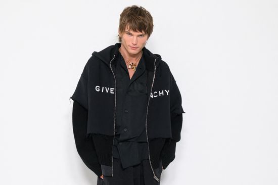 Jordan Barrett Attends Givenchy Menswear Fallwinter Editorial Stock ...