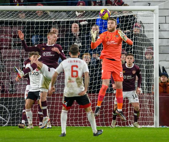 Hearts Goalkeeper Zander Clark Comes Cross Editorial Stock Photo ...