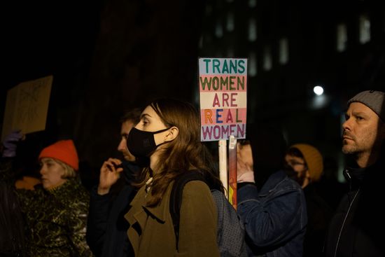 Placard Support Trans Rights Seen During Editorial Stock Photo - Stock ...
