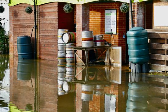 Flowing Spring Pub Suffers Flooding Remains Editorial Stock Photo ...