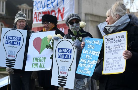 Demonstrators Fuel Poverty Action Protest Outside Editorial Stock Photo ...