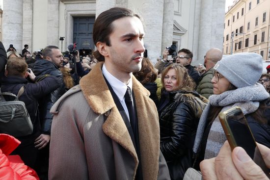 Lollobrigidas Nephew Dimitri Skofic Attends Funeral Editorial Stock ...