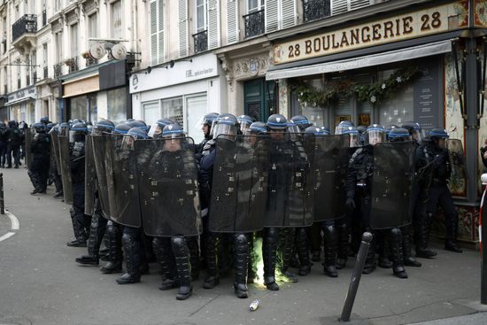 French Police Forces Secure Position Clashes Editorial Stock Photo ...