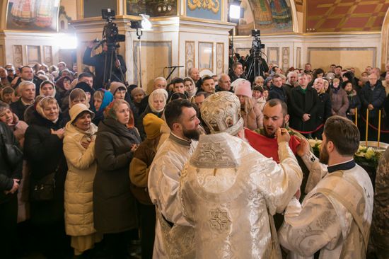 Believers Receive Holy Communion During Orthodox Editorial Stock Photo ...