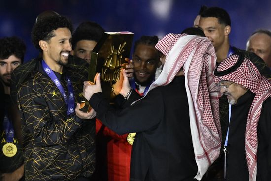 Marquinhos Psg Receives Trophy Turki Al Editorial Stock Photo - Stock ...