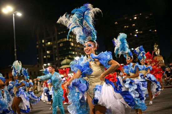 Artists Participate Inaugural Parade Uruguayan Carnival Editorial Stock ...