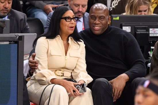 Magic Johnson His Wife Cookie Johnson Editorial Stock Photo - Stock ...