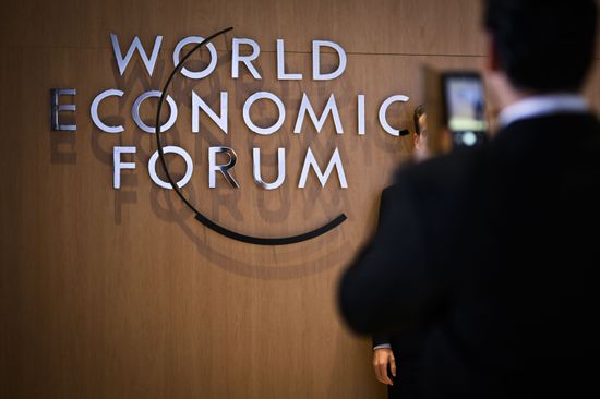 Participant Has Picture Taken Front Wef Editorial Stock Photo - Stock ...