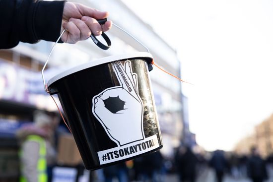 Andys Man Club Charity Bucket Collector Editorial Stock Photo - Stock ...