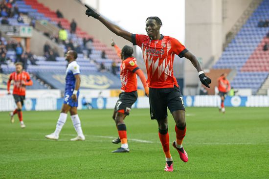 Elijah Adebayo Luton Town Celebrates Scoring Editorial Stock Photo ...