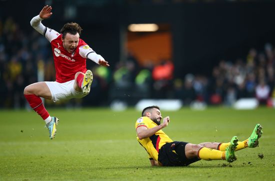 Oliver Rathbone Rotherham United Fouled By Editorial Stock Photo ...