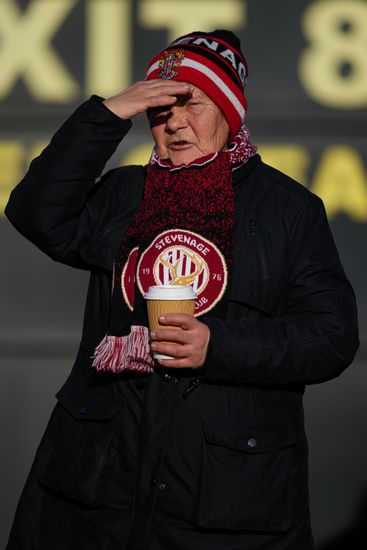 Stevenage Fans Make Their Way Into Editorial Stock Photo - Stock Image ...