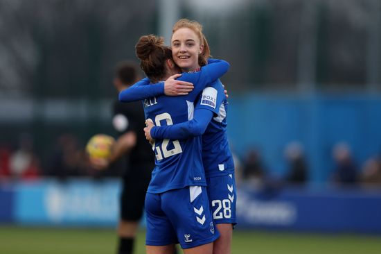Karen Holmgaard Megan Finnigan Everton Women Editorial Stock Photo ...