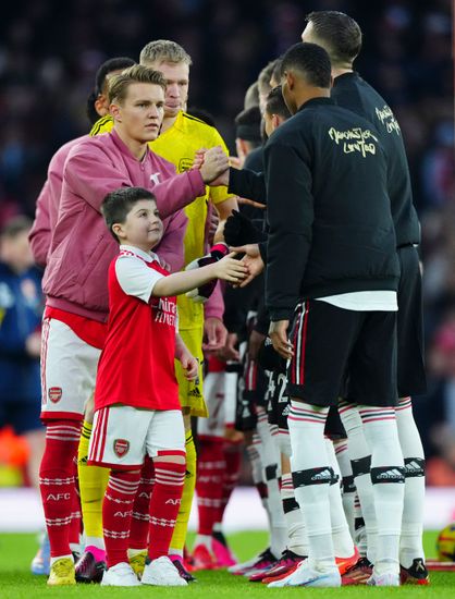 Arsenal Mascot Shakes Hands Marcus Rashford Editorial Stock Photo ...