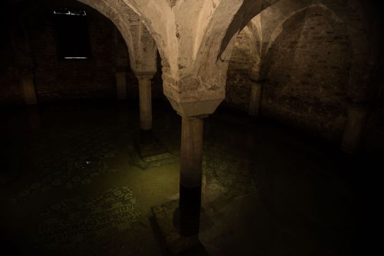 Flooded Crypt Basilica Di San Francesco Editorial Stock Photo - Stock ...