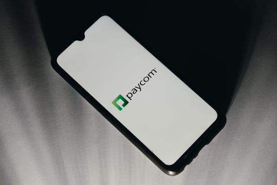 This Photo Illustration Paycom Logo Displayed Editorial Stock Photo ...