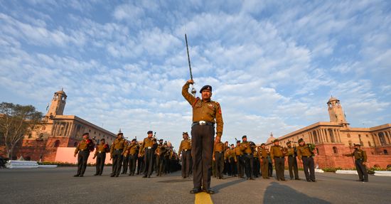 Army Band Contingent During Rehearses Republic Editorial Stock Photo ...
