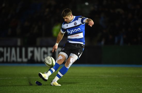 Piers Francis Bath Fly Half Kicks Editorial Stock Photo - Stock Image ...