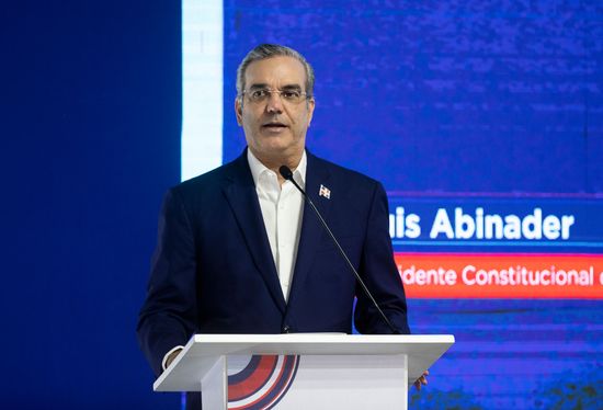President Dominican Republic Luis Abinader Delivers Editorial Stock ...