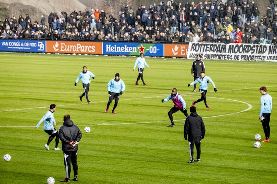 Rotterdam Players Feyenoord On Field During Editorial Stock Photo ...