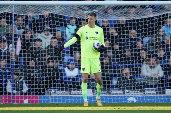 Portsmouth Goalkeeper Matt Macey During Efl Editorial Stock Photo ...