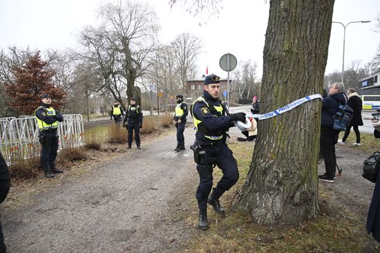 Police Cordon Off Area Leader Farright Editorial Stock Photo - Stock ...
