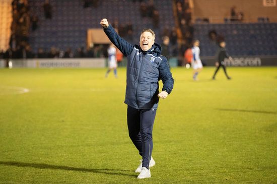 Neil Harris Manager Gillingham Celebrates Visiting Editorial Stock ...
