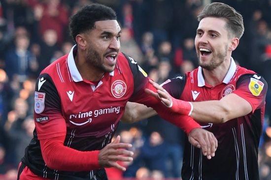 Jamie Reid Stevenage Fc Scores First Editorial Stock Photo - Stock ...