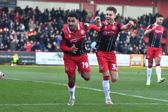Jamie Reid Stevenage Fc Scores First Editorial Stock Photo - Stock ...