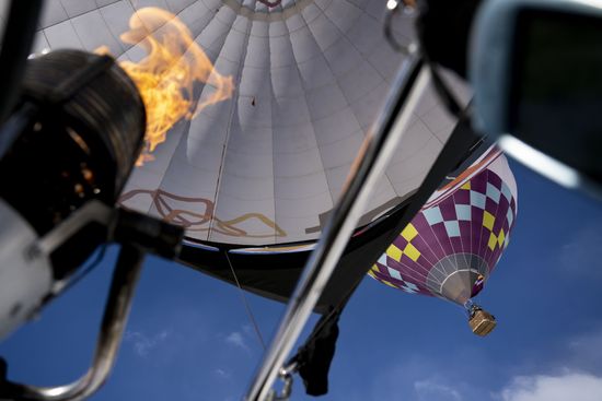 Hot Air Balloon Heated Rise Air Editorial Stock Photo - Stock Image ...