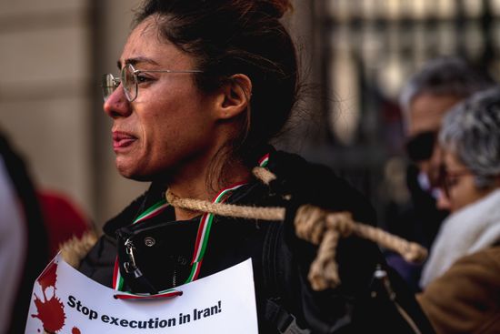 Activist Sling Around Her Neck Cries Editorial Stock Photo - Stock ...