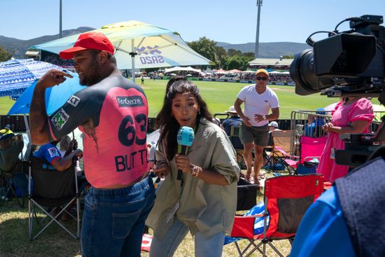 Paarl Royals Fan Body Painting Interviewed Editorial Stock Photo ...