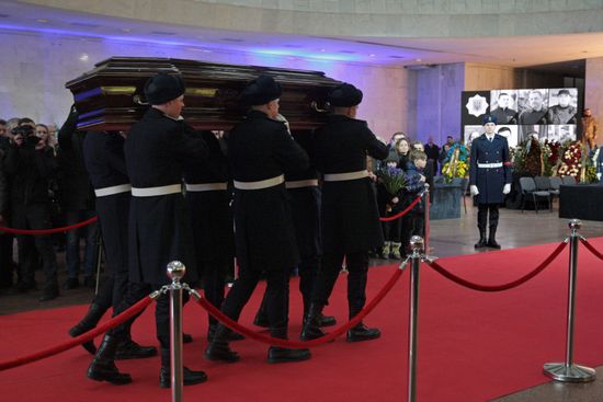 Honour Guards Carry Coffin During Lyinginstate Editorial Stock Photo ...
