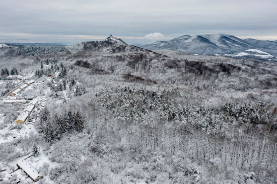 Aerial Picture Taken Drone Shows Snowy Editorial Stock Photo - Stock ...