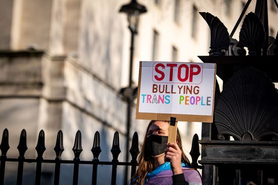 Protestor Holds Placard During Trans Rights Editorial Stock Photo ...