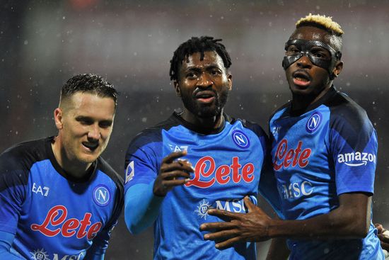 Victor Osimhen Zambo Anguissa Piotr Zielinski Editorial Stock Photo ...