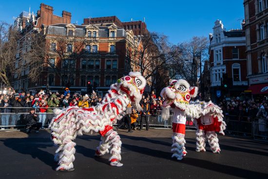 Lion Dancers Take Part Parade Capital Editorial Stock Photo - Stock ...
