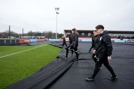 Officials Conduct Pitch Inspection Before Postponing Editorial Stock ...