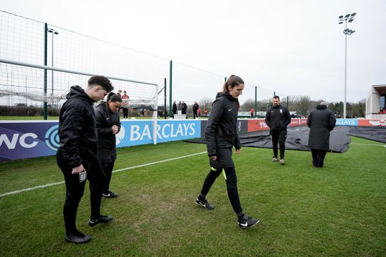 Officials Conduct Pitch Inspection Before Postponing Editorial Stock ...