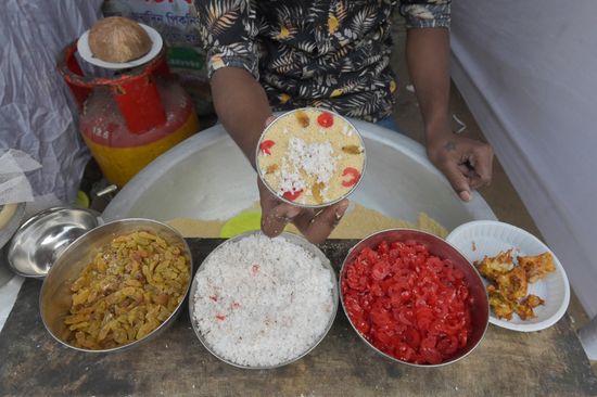 Vendor Makes Type Pitha Stall During Editorial Stock Photo - Stock ...