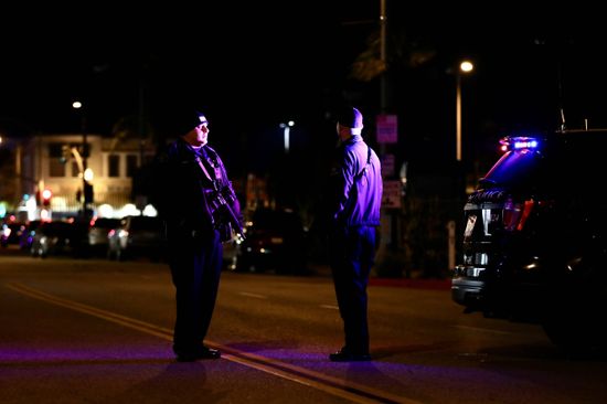 Police Officers Stand Guard On Scene Editorial Stock Photo - Stock ...