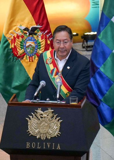 President Bolivia Luis Arce Delivers Speech Editorial Stock Photo ...