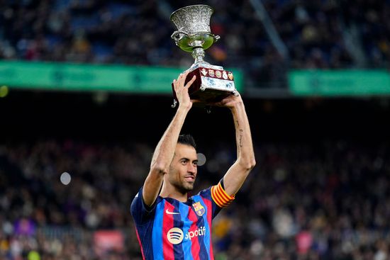 Fc Barcelonas Sergio Busquets Presents Teams Editorial Stock Photo ...