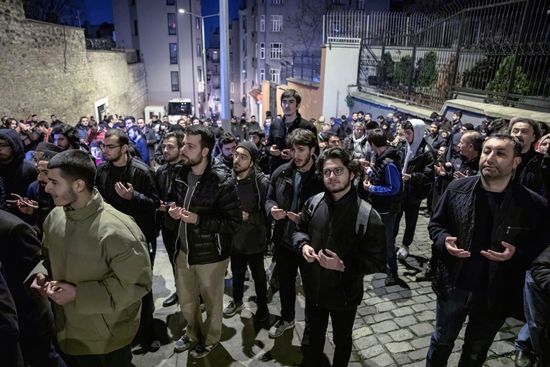 Protesters Seen Praying During Demonstration After Editorial Stock ...