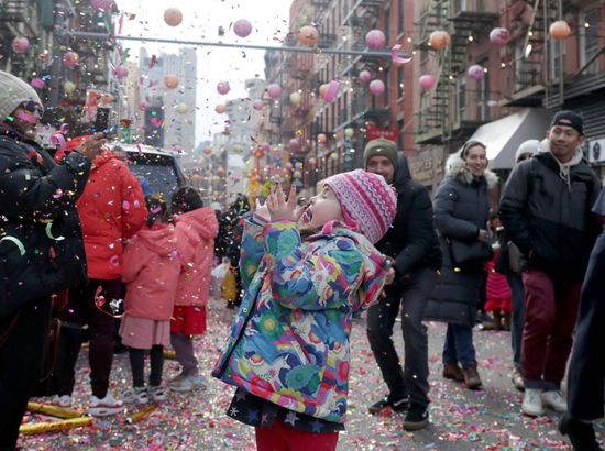 Young Visitors Play Confetti Celebration Lunar Editorial Stock Photo ...