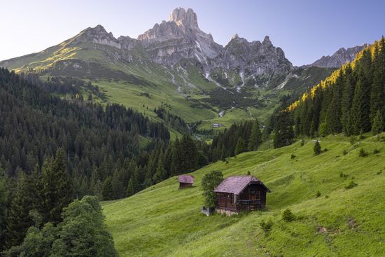 Alpine Hut Front Gosaukamm Aualm Filzmoos Editorial Stock Photo - Stock ...