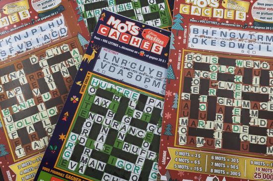 Scratched Loto Quebec Scratch Win Crossword Editorial Stock Photo ...
