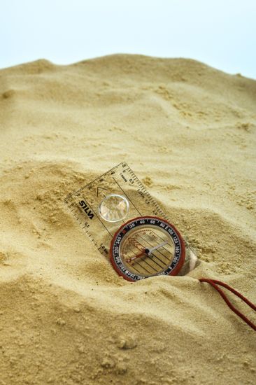 Compass Buried Sand Editorial Stock Photo - Stock Image | Shutterstock