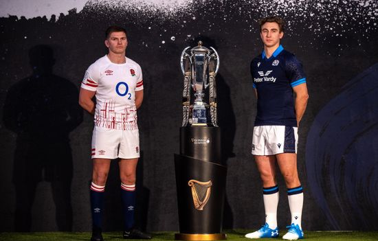 Englands Owen Farrell Scotlands Jamie Ritchie Editorial Stock Photo ...